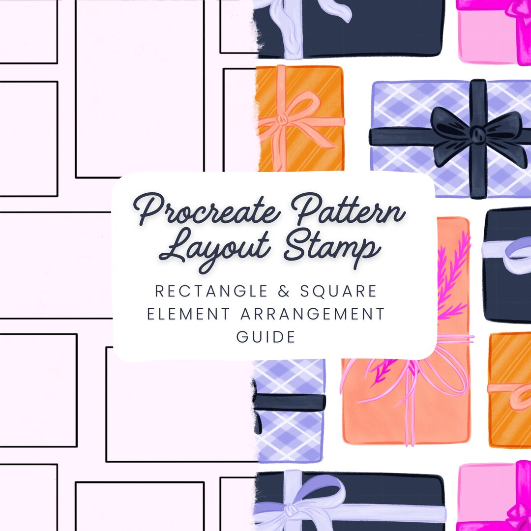 Procreate Pattern Layout Stamp Brush - Rectangle & Square Element ...