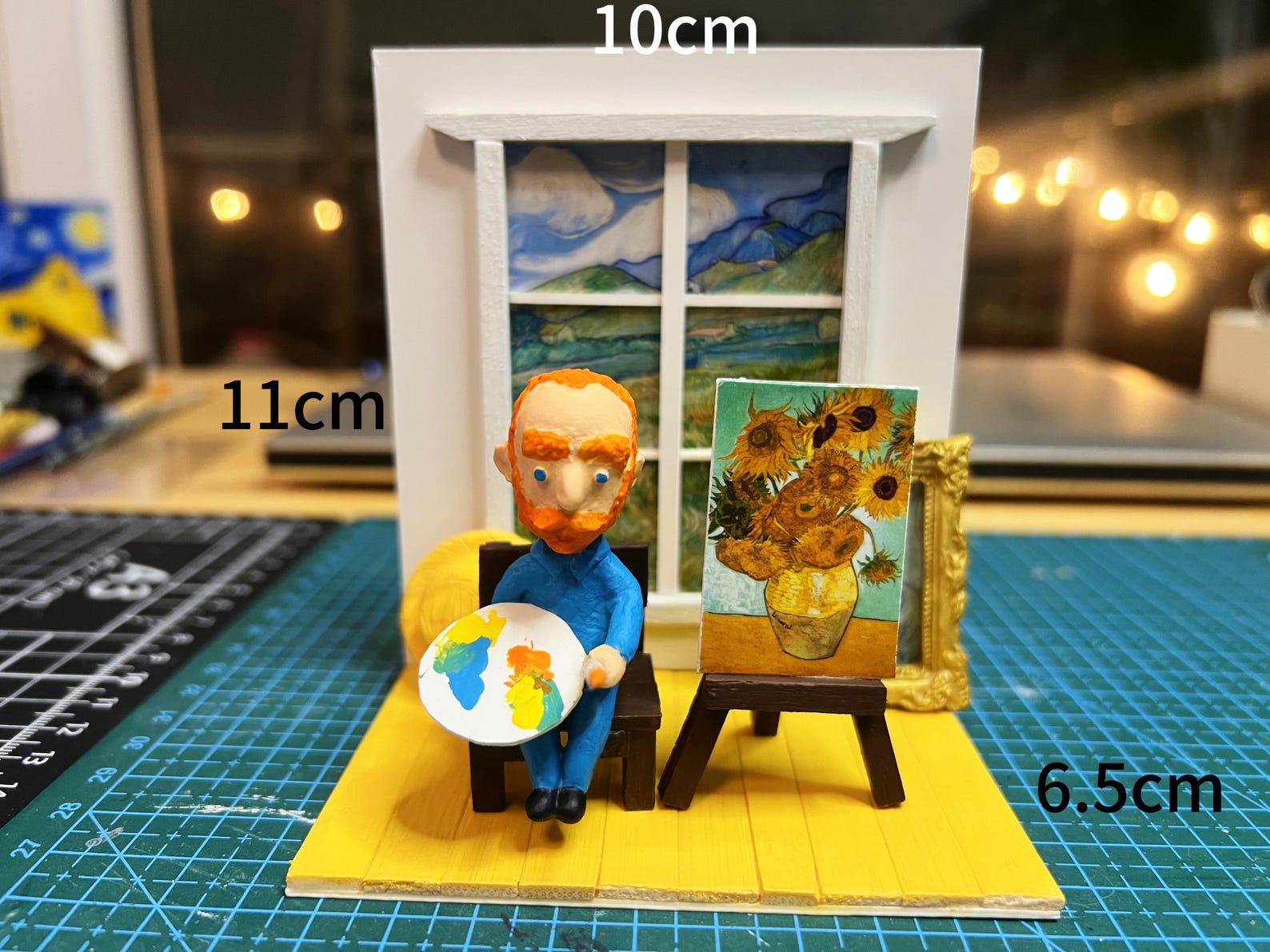 Van Gogh Miniature Clay Sculpture | Starry Night, Art Gallery - Etsy UK