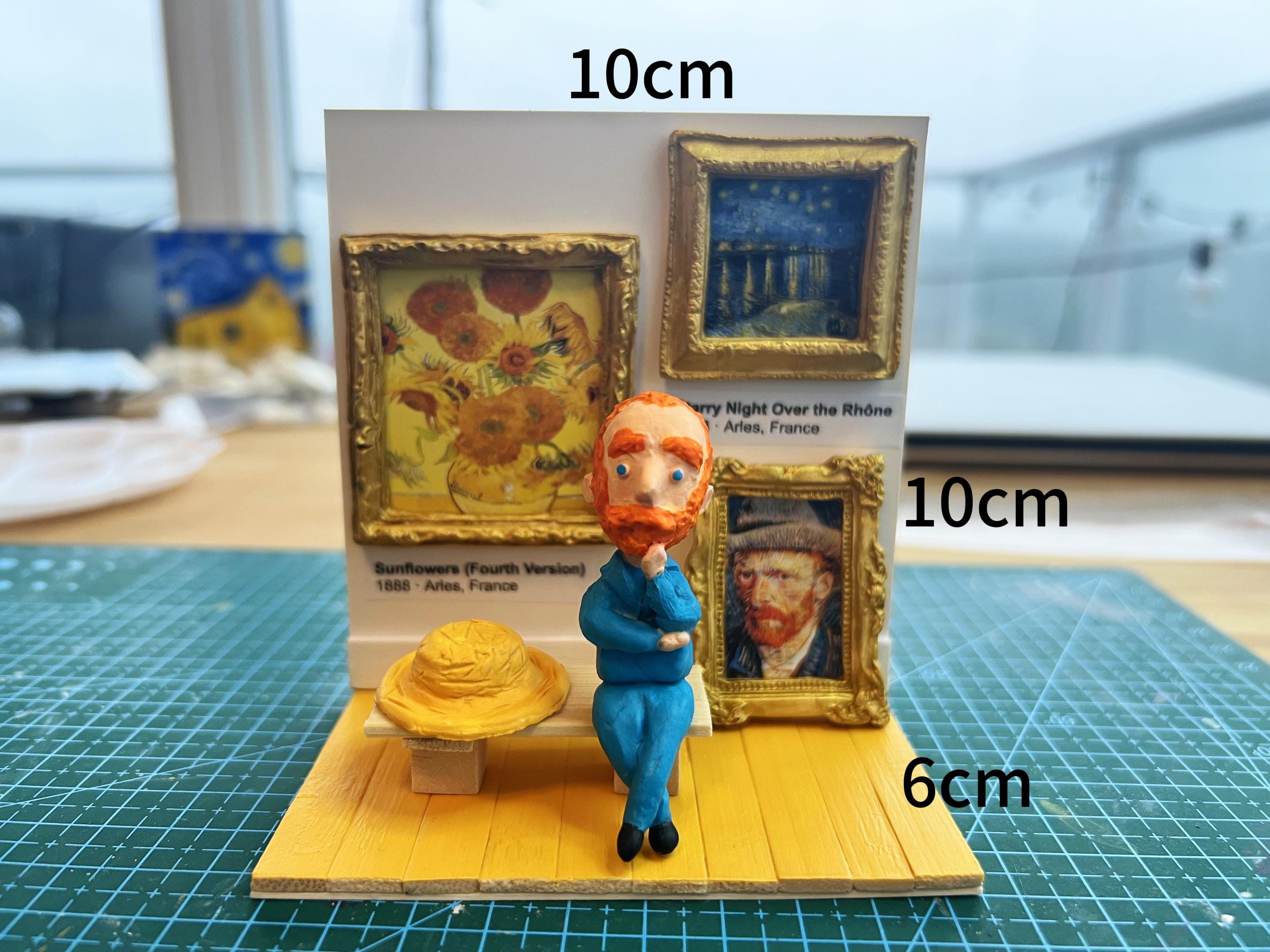 Van Gogh Miniature Clay Sculpture | Starry Night, Art Gallery - Etsy UK