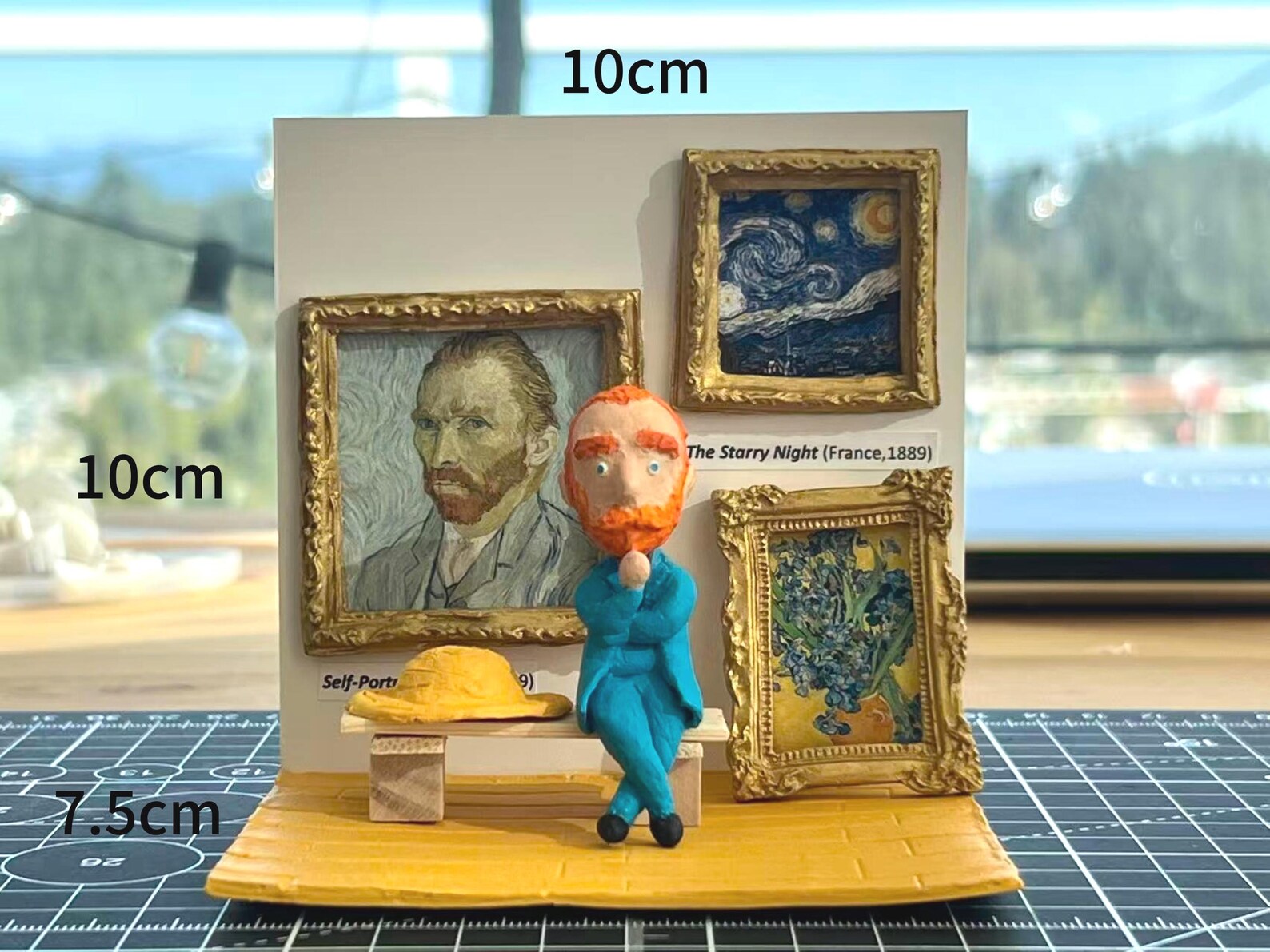 Van Gogh Miniature Clay Sculpture | Starry Night, Art Gallery - Etsy UK