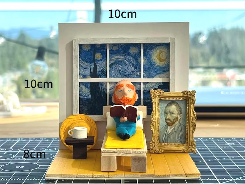 Van Gogh Miniature Clay Sculpture | Starry Night, Art Gallery - Etsy