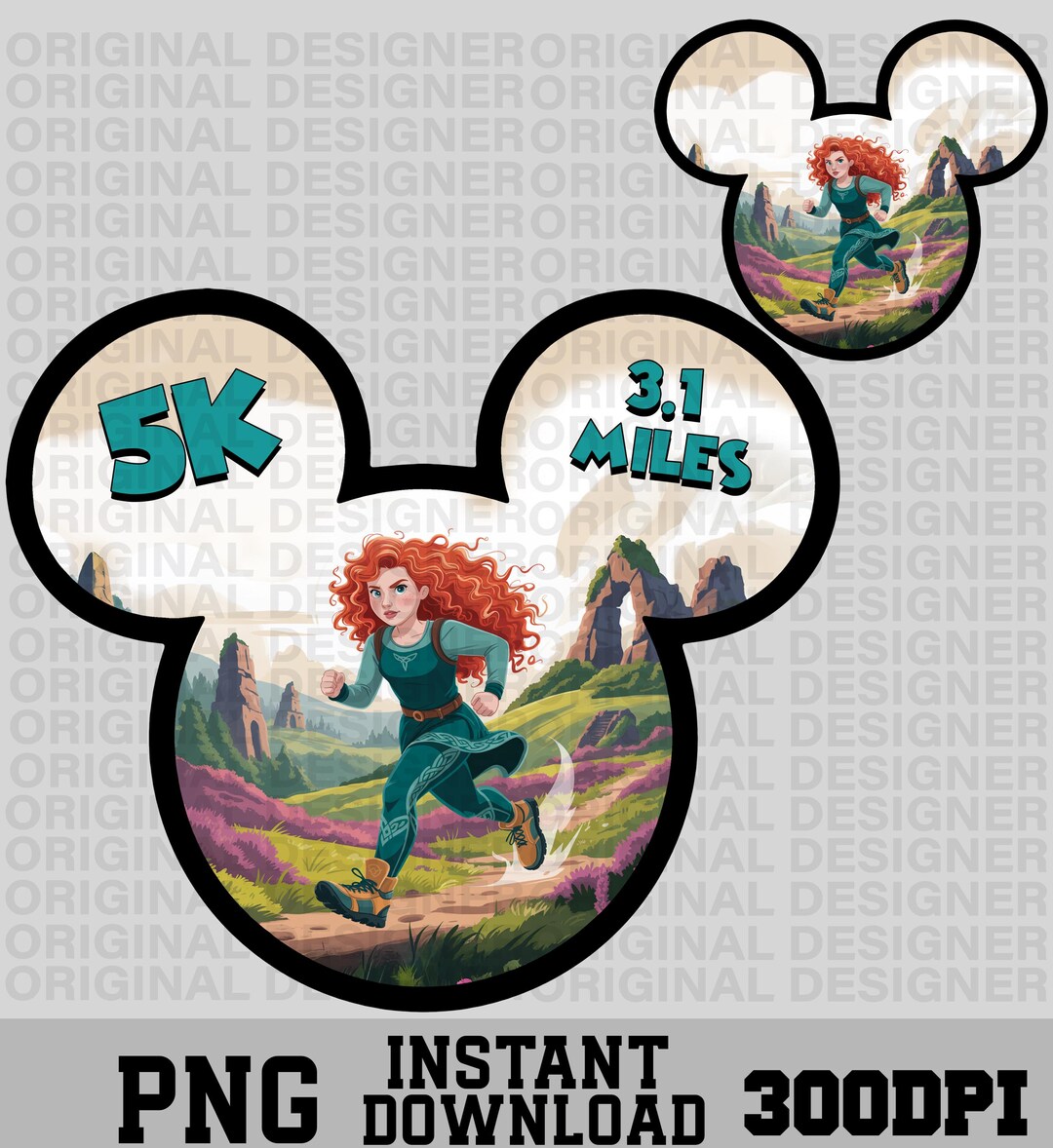 Princess Run Brave Png, Princess 5K Png, Brave Merida 5k Png, Brave ...