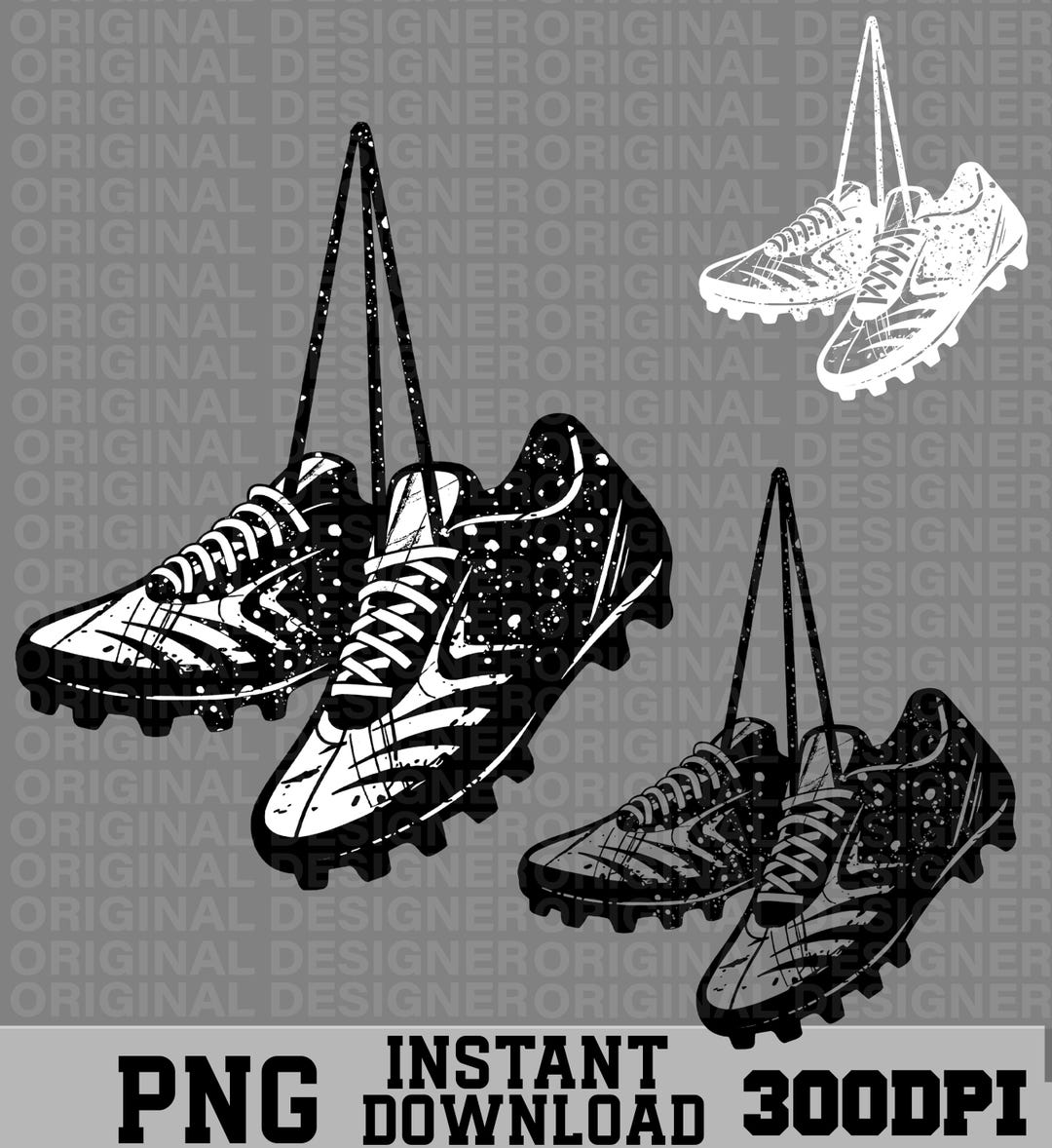 Football Cleats Png Digital Download, Distressed Football Cleats ...