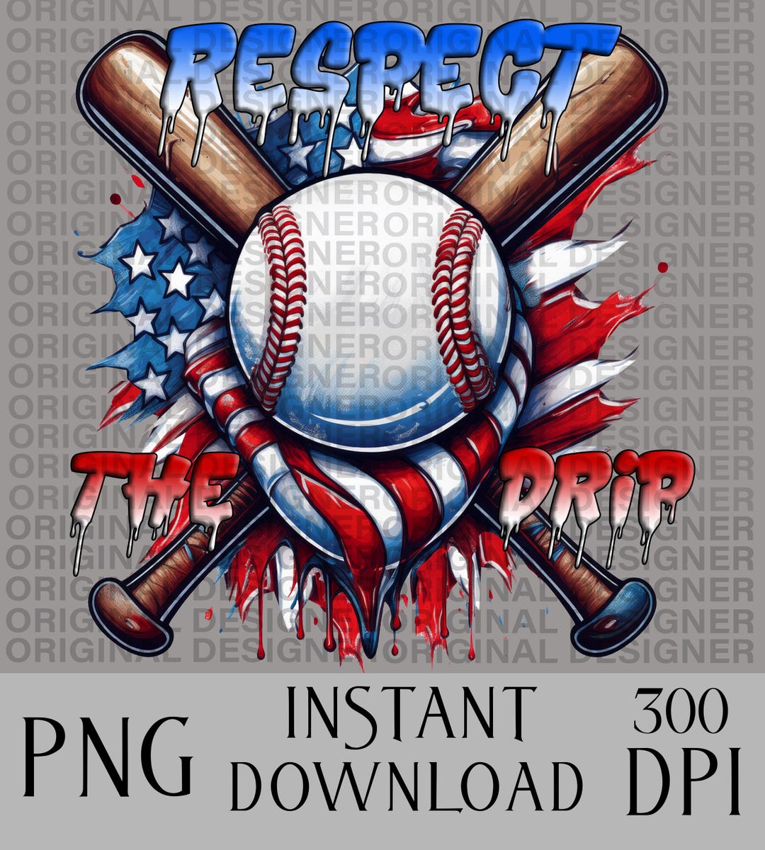 American Flag Baseball Dripping Png, Drip Baseball, Dripping Baseball ...