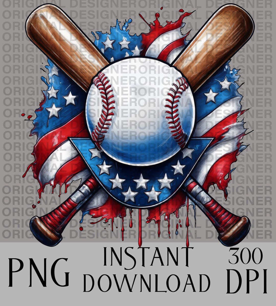 American Flag Baseball Dripping Png, Drip Baseball, Dripping Baseball ...