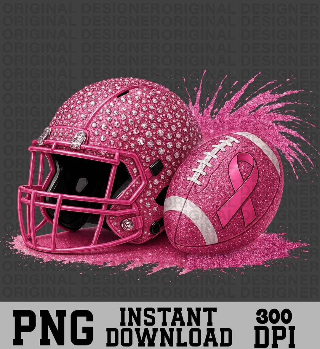 Pink Football Download, Preppy Football Png, Pink Glitter Football ...