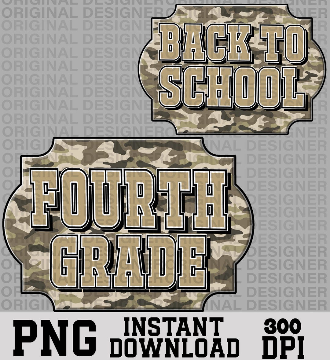 4th Grade Boy Back to School Camo Download, Back to School Green Camo ...
