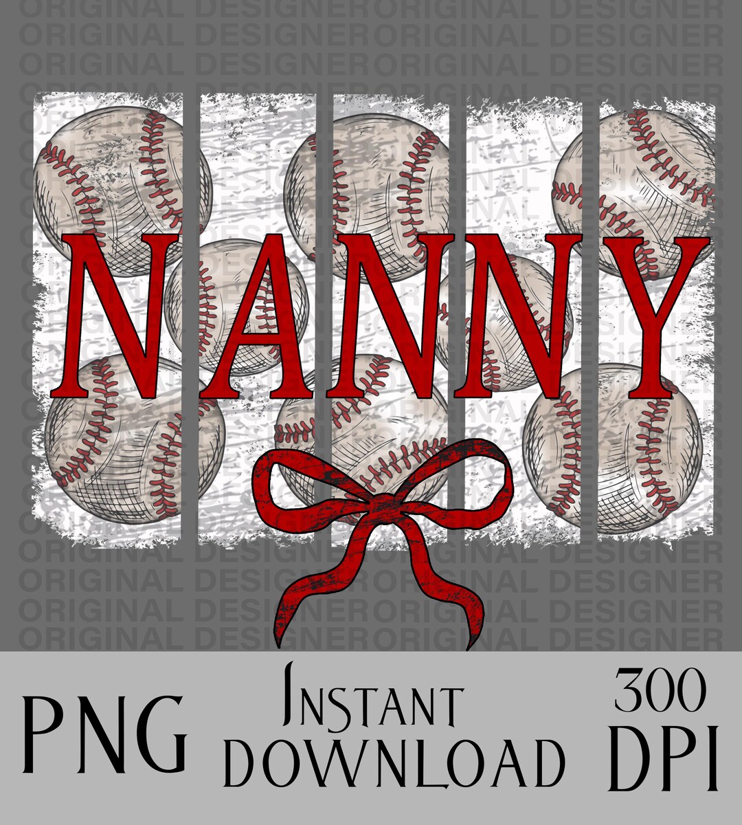 Baseball Nanny Distressed Png, Baseball Png Design, Baseball Nanny ...