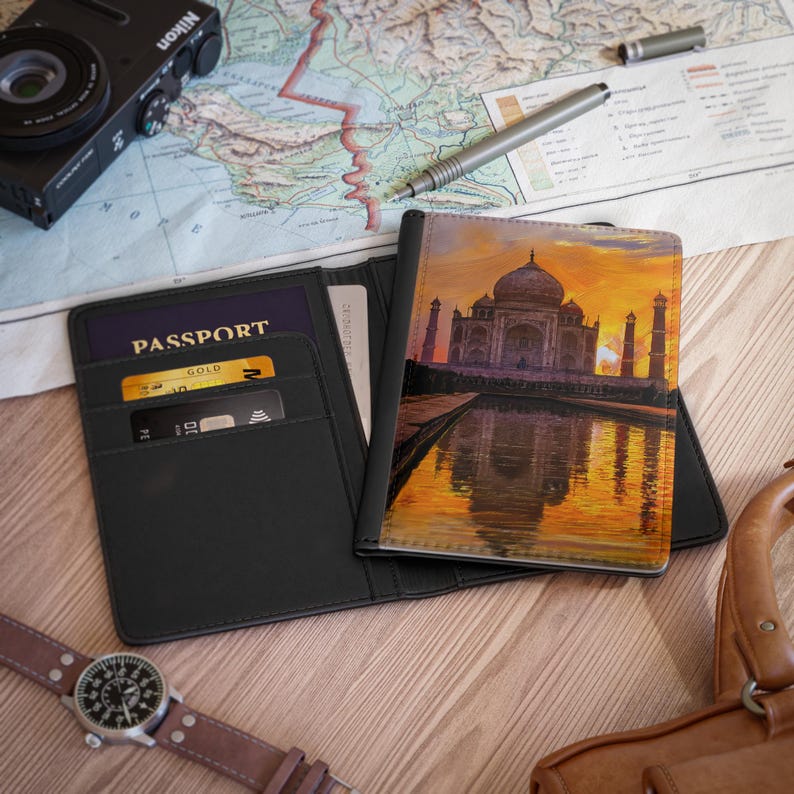 Taj Mahal Passport Cover, India Passport Cover, Travel Passport Cover ...