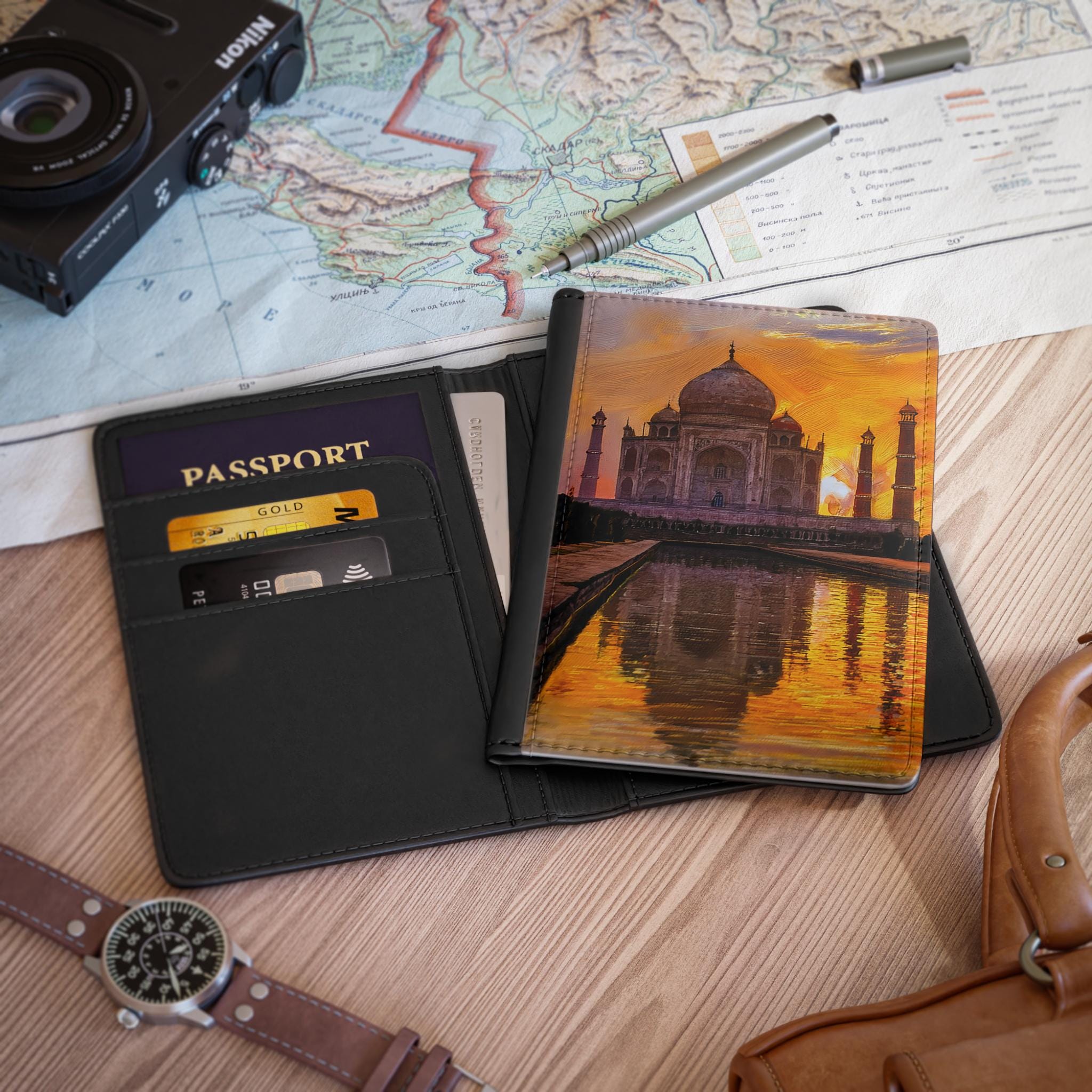 Taj Mahal Passport Cover, India Passport Cover, Travel Passport Cover ...