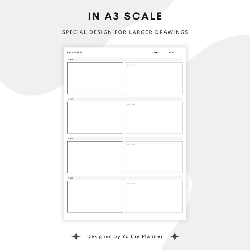 Printable Storyboard Template: Filmmaking & Animation Planner (PDF) - Etsy