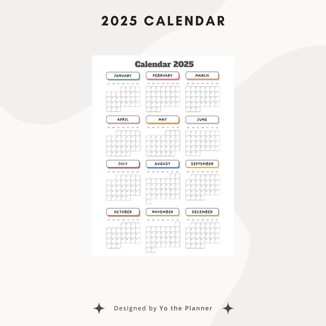 Printable Daily Diary Kit | 2025 Calendar + Vision Board + Motivational ...