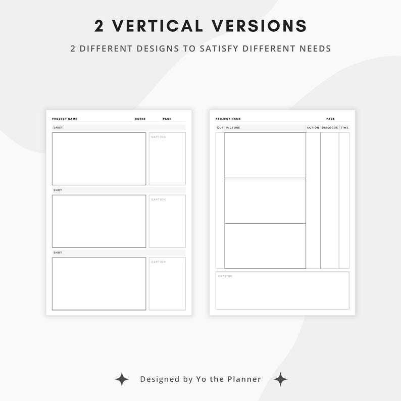 Printable Storyboard Template: Filmmaking & Animation Planner (PDF) - Etsy