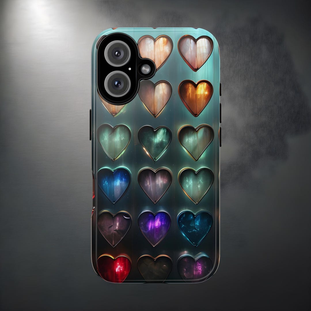 Heart Stained Glass Phone Case | Valentine's Day Gift | Faux Stain ...