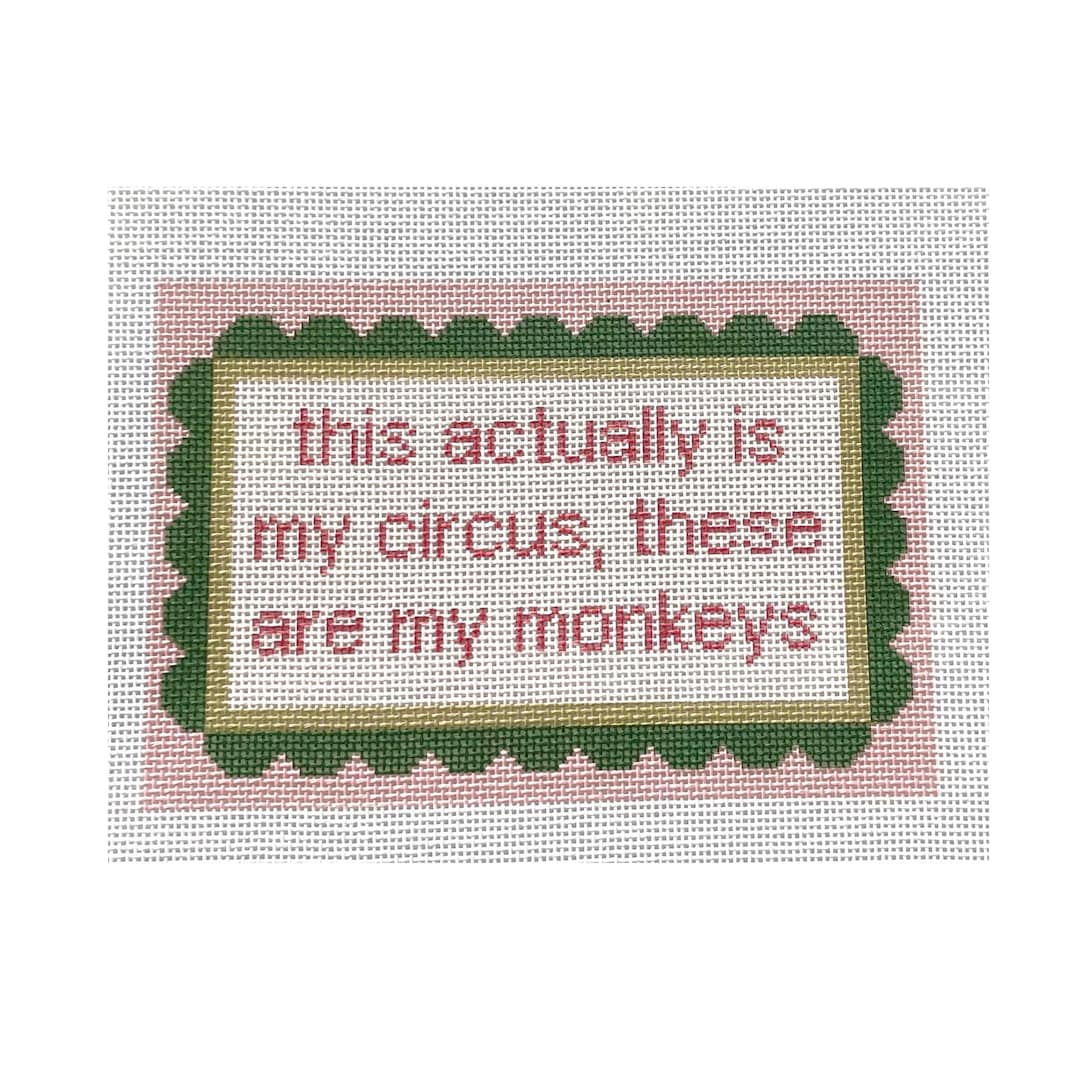 This is My Circus These Are My Monkeys - Printed Needlepoint Canvas - Etsy
