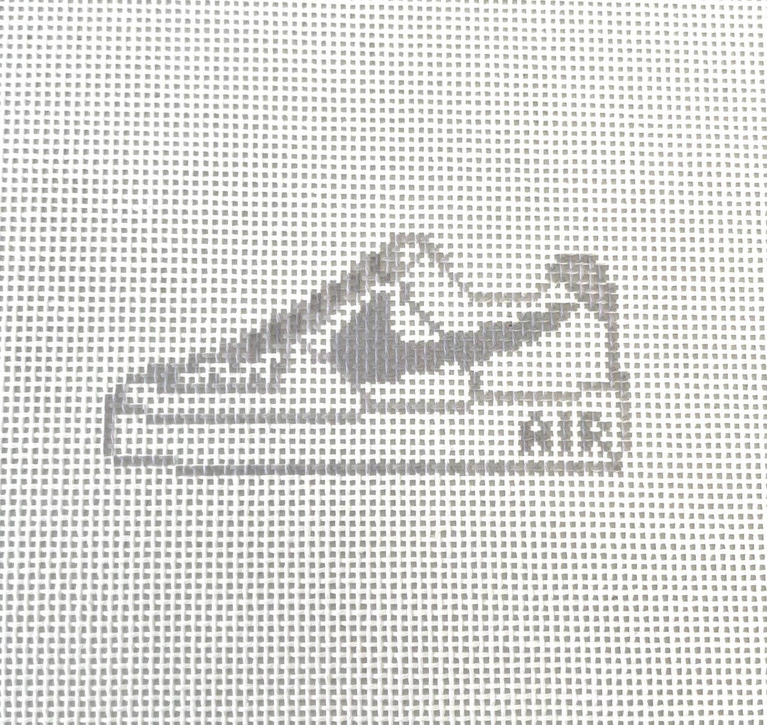 White Mini Air Force 1 - Printed Needlepoint Canvas - Etsy