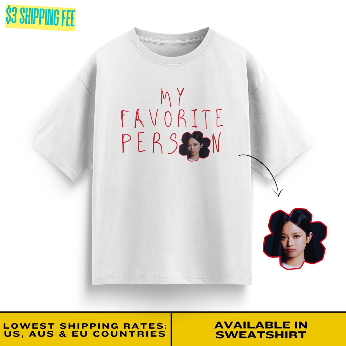 Newjeans Hanni My Favorite Person Kpop Shirt, Hanni Pham, Korea, Kpop ...