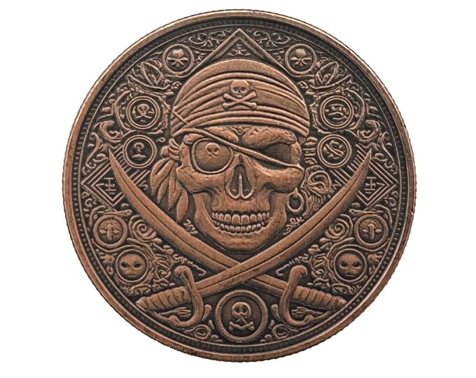 Antiqued Pirate Copper Round 1oz Coin Limited - Etsy