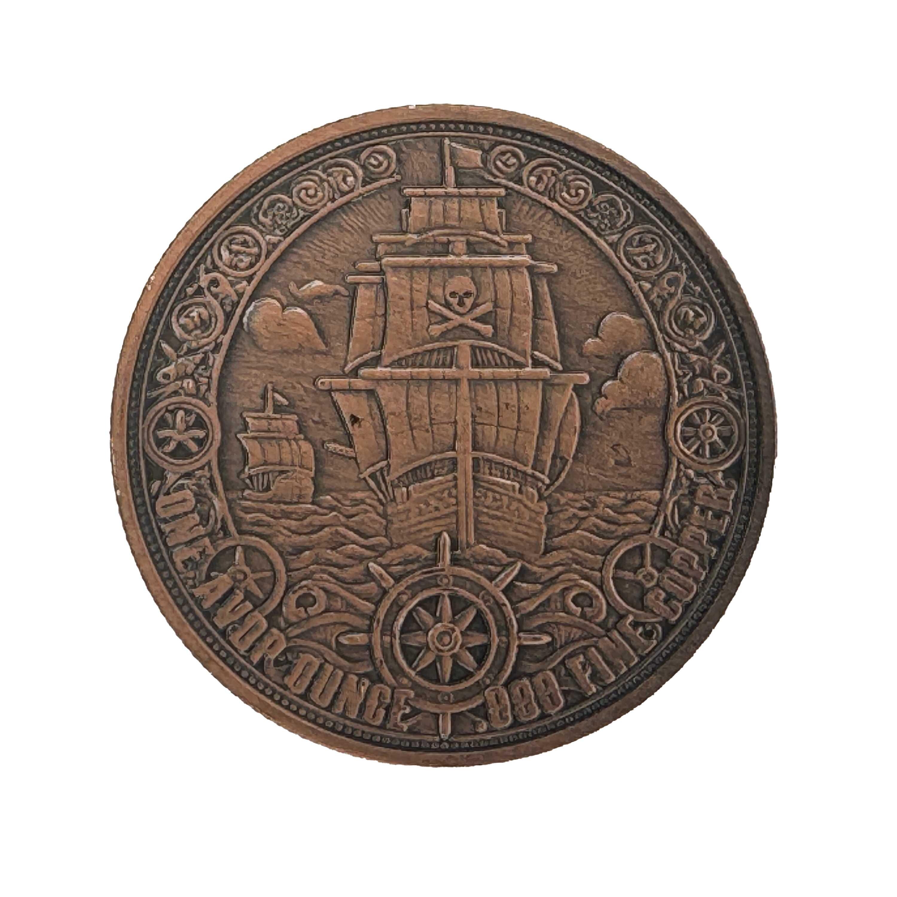 Antiqued Pirate Copper Round 1oz Coin Limited - Etsy