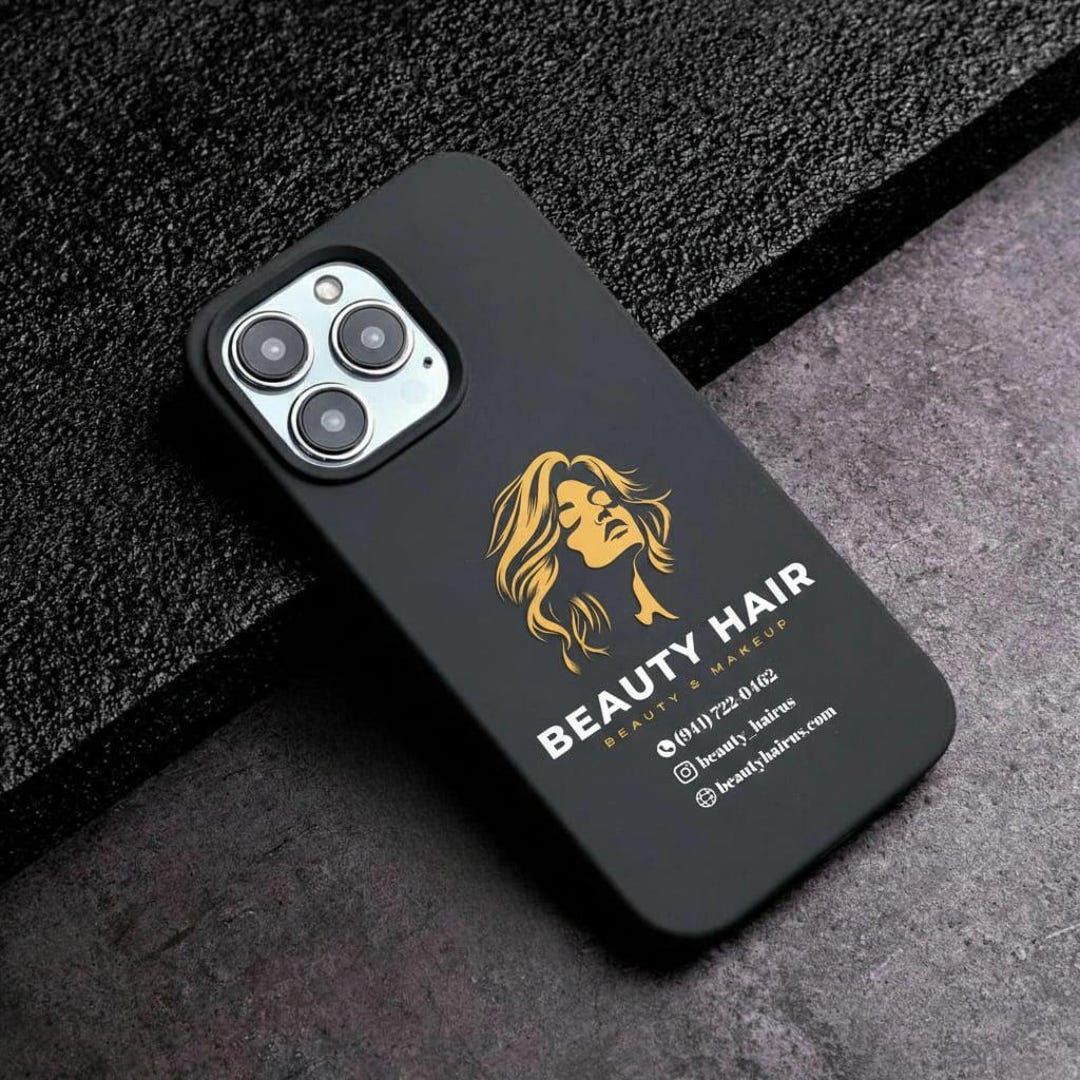 Personalized Beauty and Hair Salon Custom Logo iPhone Case | Corporate ...
