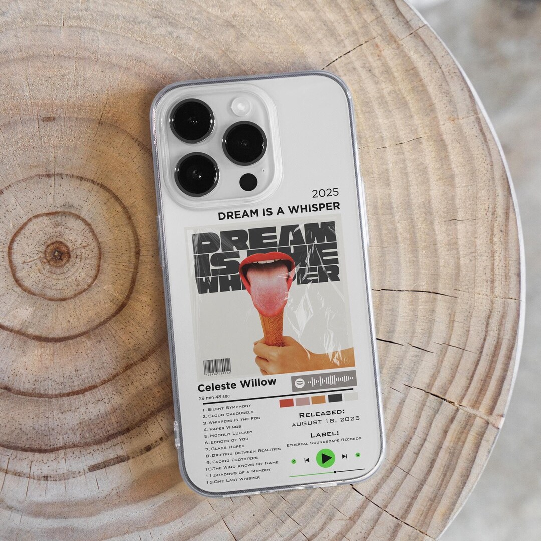 Custom Music Album Clear Phone Case | URI Direct Link to the Album ...