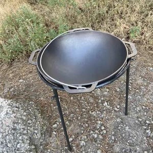 Cast Iron Cauldron With Hanging Handle for Open Fire Cooking, Cooking ...