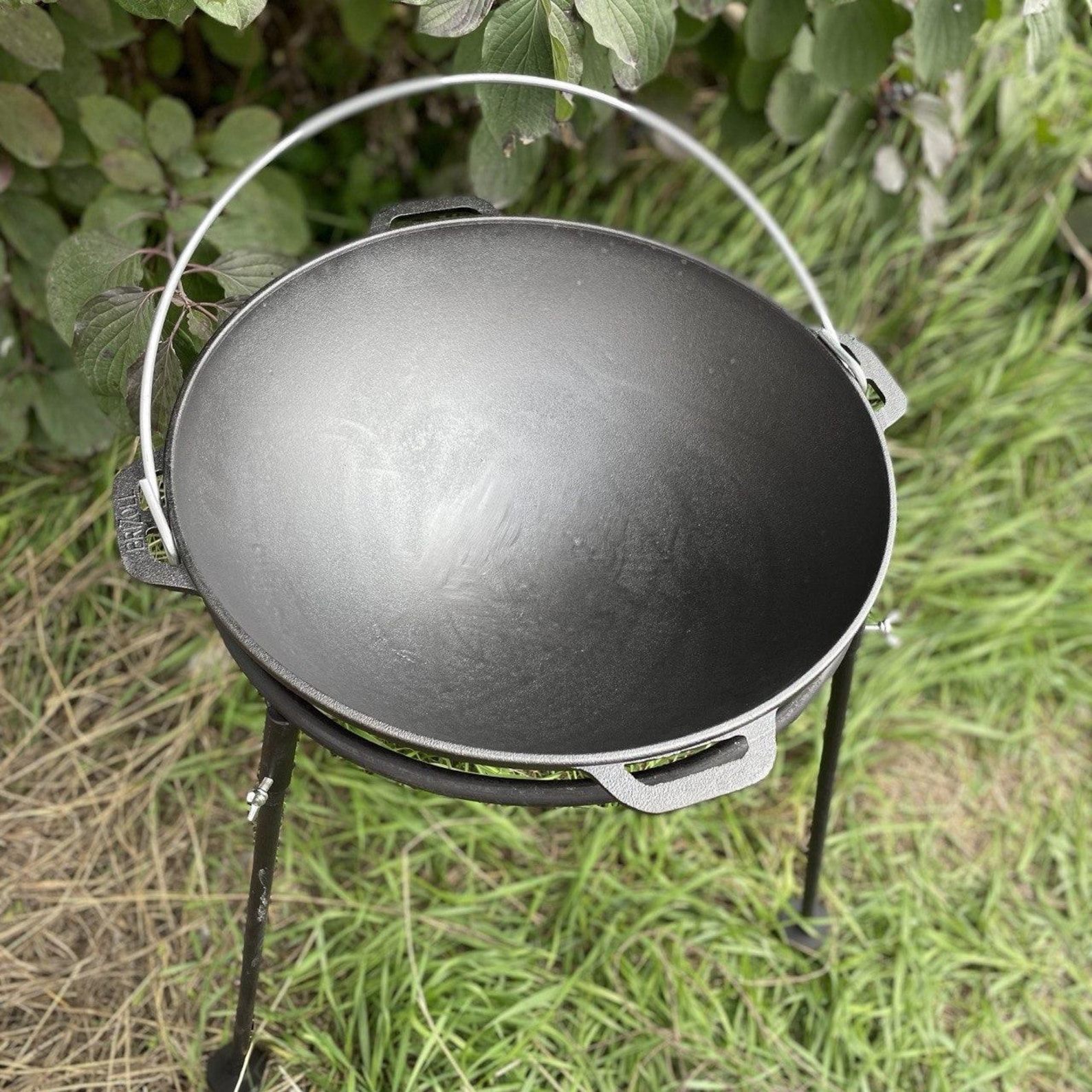 Traditional Asian Kazan for Open Fire Cooking, Outdoor Cast Iron ...