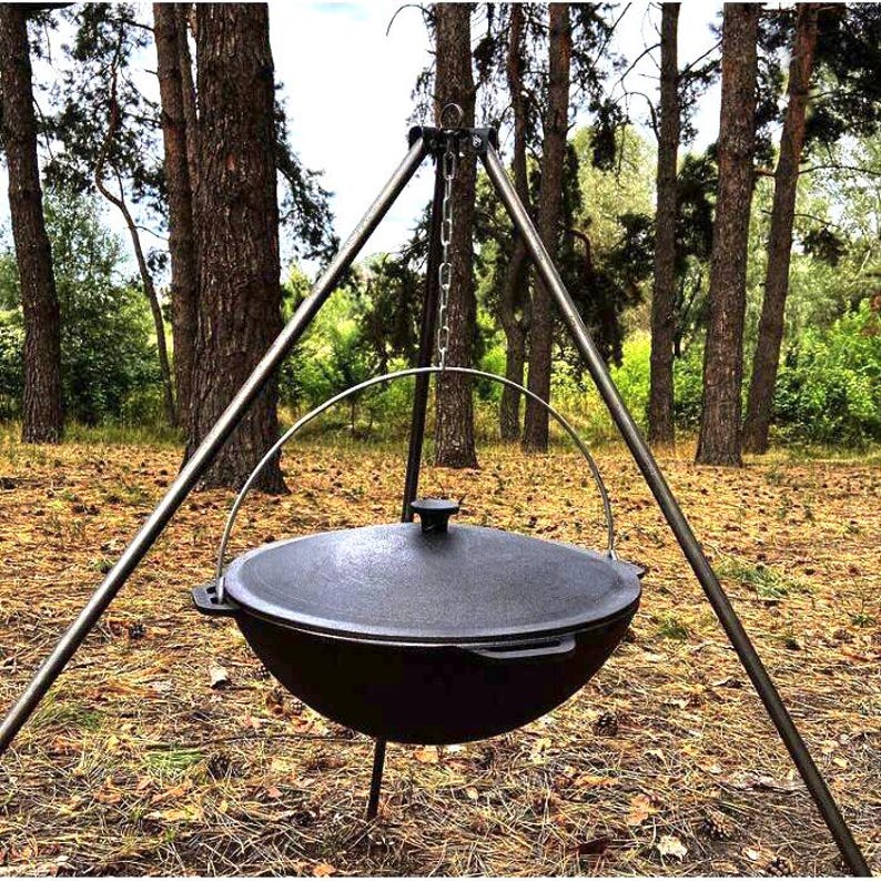 Traditional Cast Iron Cooking Cauldron 12L – Heat-resistant Kazan for ...