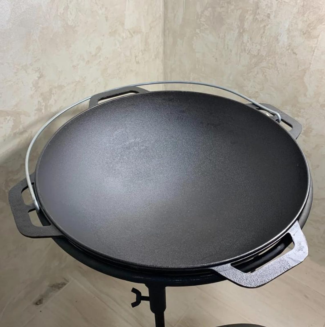 2-in-1 Set of Cooking Cauldron With Grill Pan Lid, Dual-function Lid ...