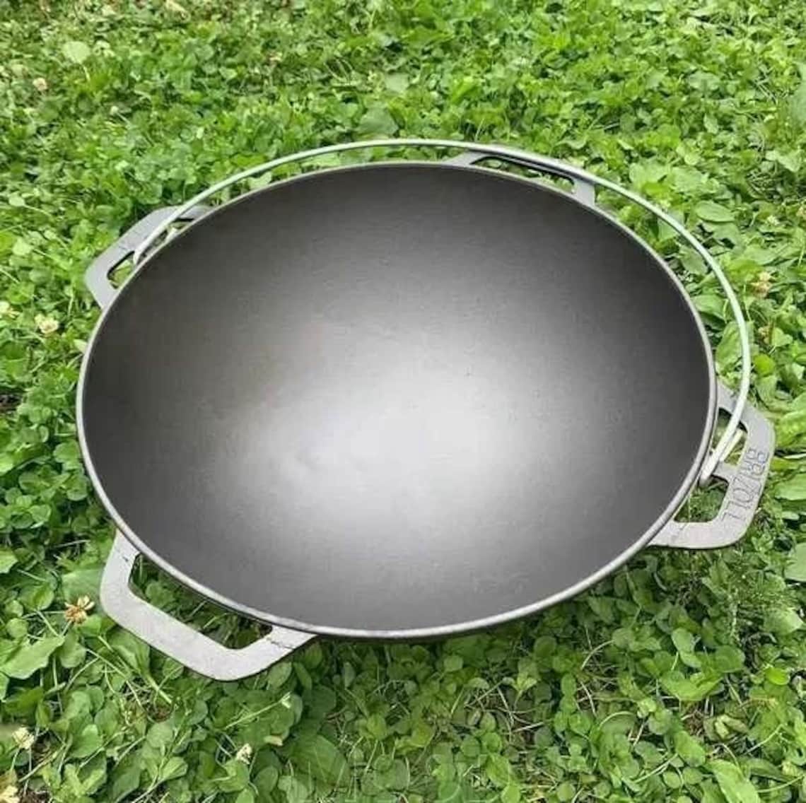 Cast Iron Cauldron With Hanging Handle for Open Fire Cooking, Cooking ...