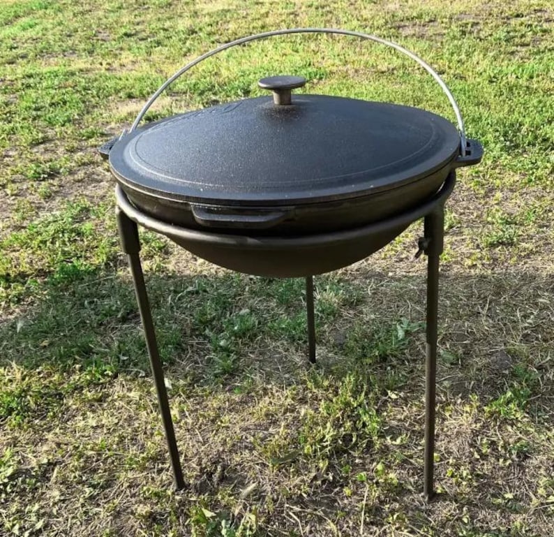 Traditional Cast Iron Cooking Cauldron 12L – Heat-resistant Kazan for ...