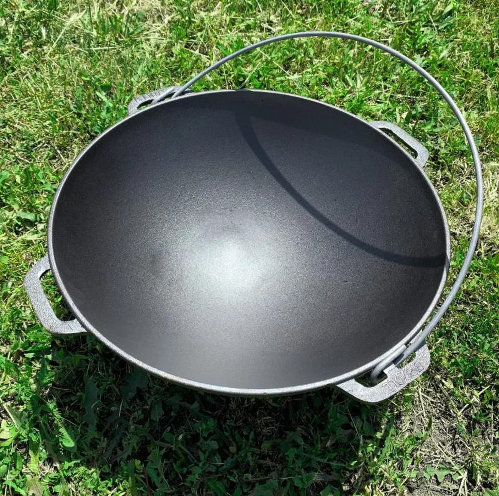 Traditional Asian Kazan for Open Fire Cooking, Outdoor Cast Iron ...