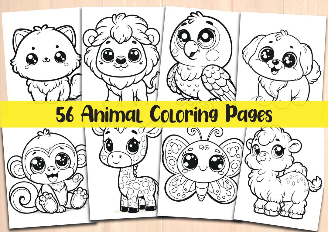 56 Printable Animals Coloring Pages for Kids | Fun & Easy, Educational ...