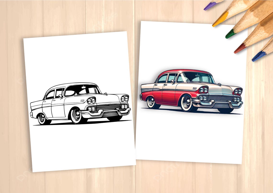 30 Car Coloring Pages | Printable Classic & Modern Vehicles | Fun ...
