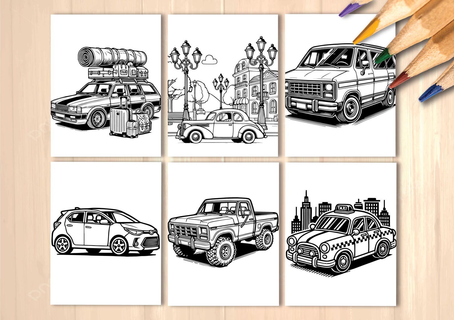 30 Car Coloring Pages | Printable Classic & Modern Vehicles | Fun ...