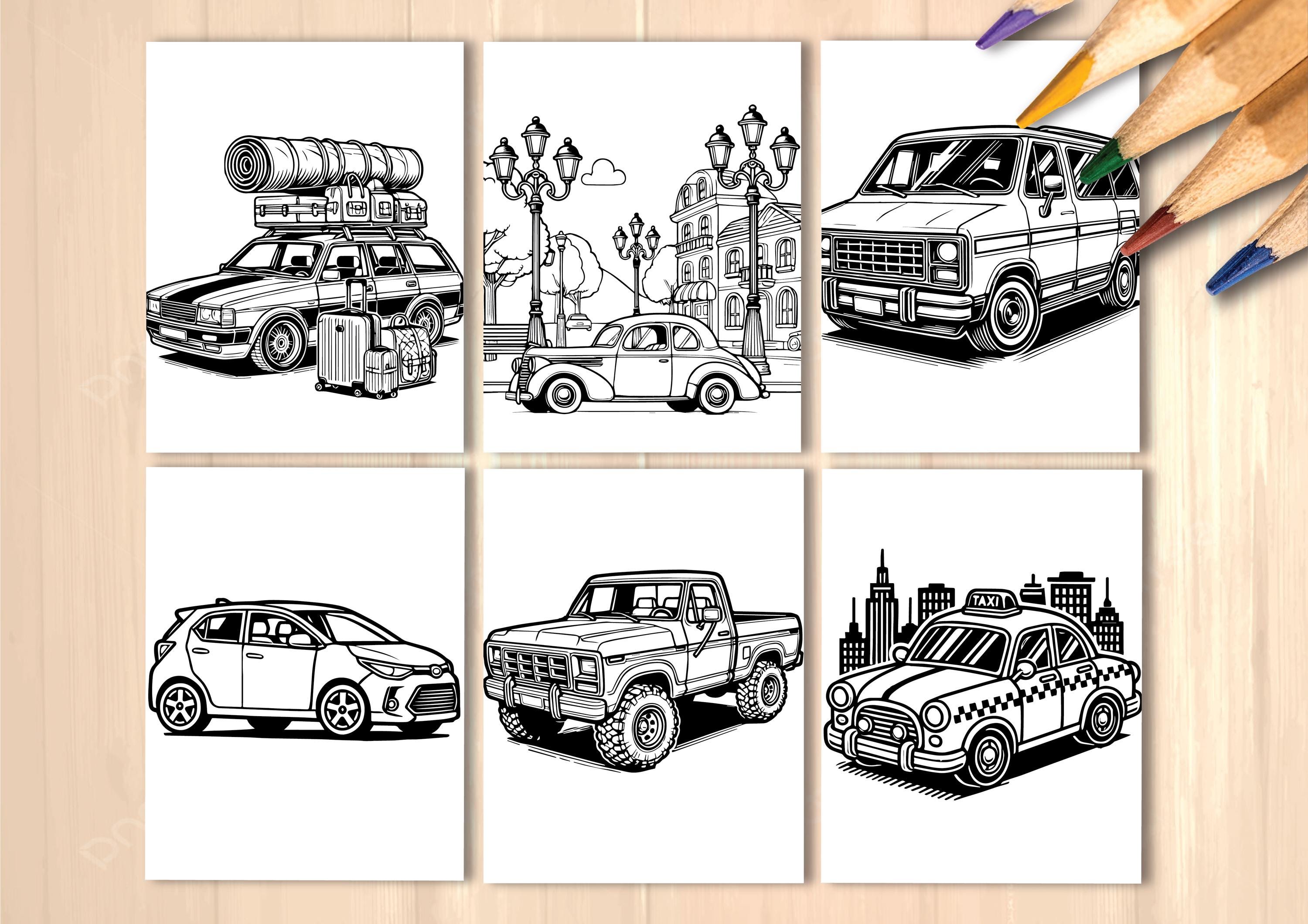 30 Car Coloring Pages | Printable Classic & Modern Vehicles | Fun ...
