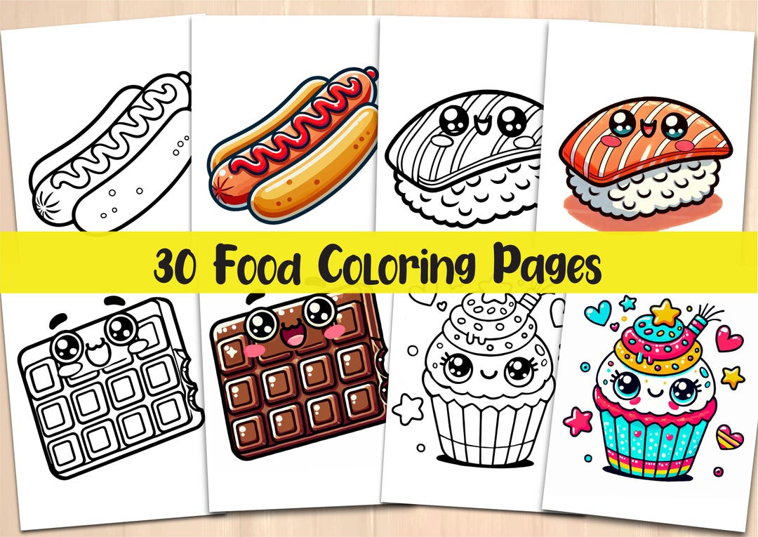 30 Cute Food Coloring Pages | Fun & Easy Food Coloring Pages for Kids ...