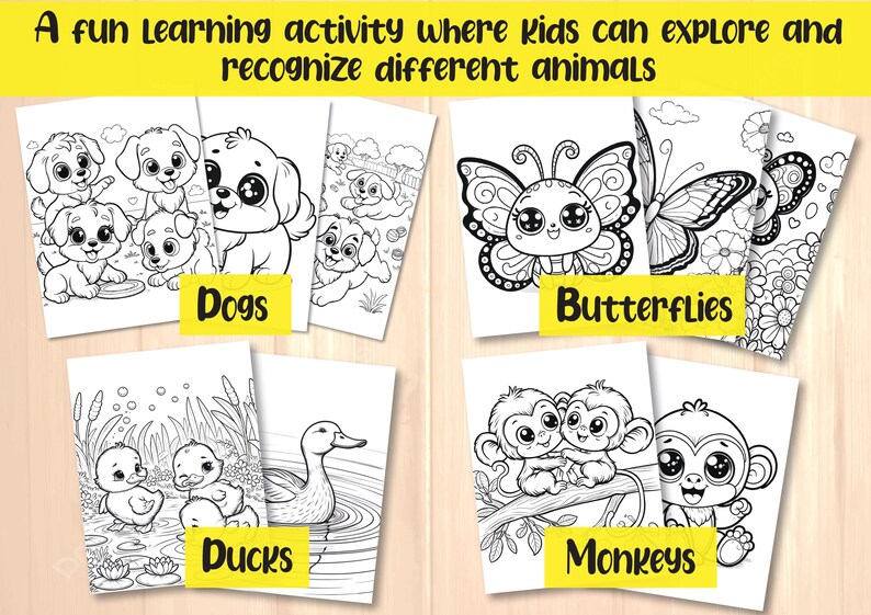 56 Printable Animals Coloring Pages for Kids | Fun & Easy, Educational ...
