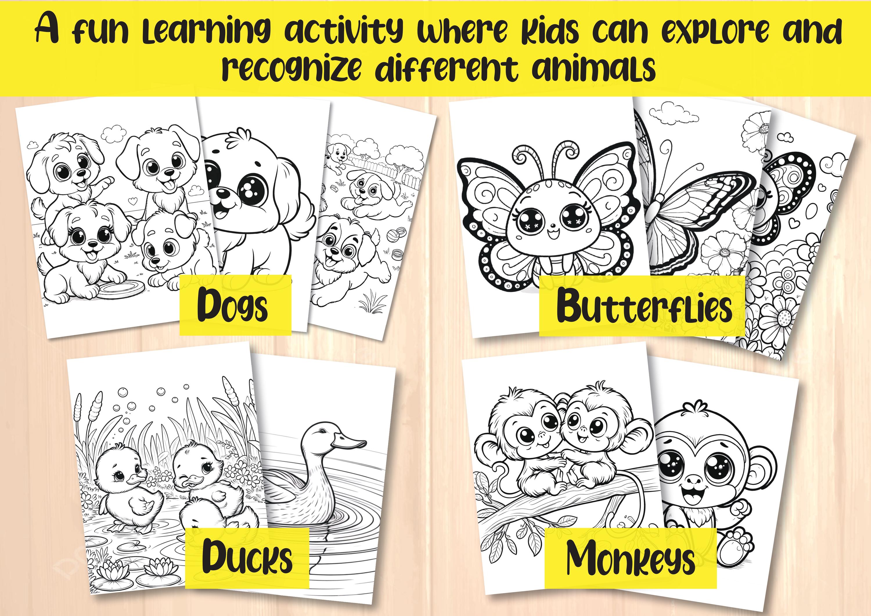 56 Printable Animals Coloring Pages for Kids | Fun & Easy, Educational ...