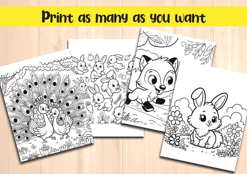 56 Printable Animals Coloring Pages for Kids | Fun & Easy, Educational ...