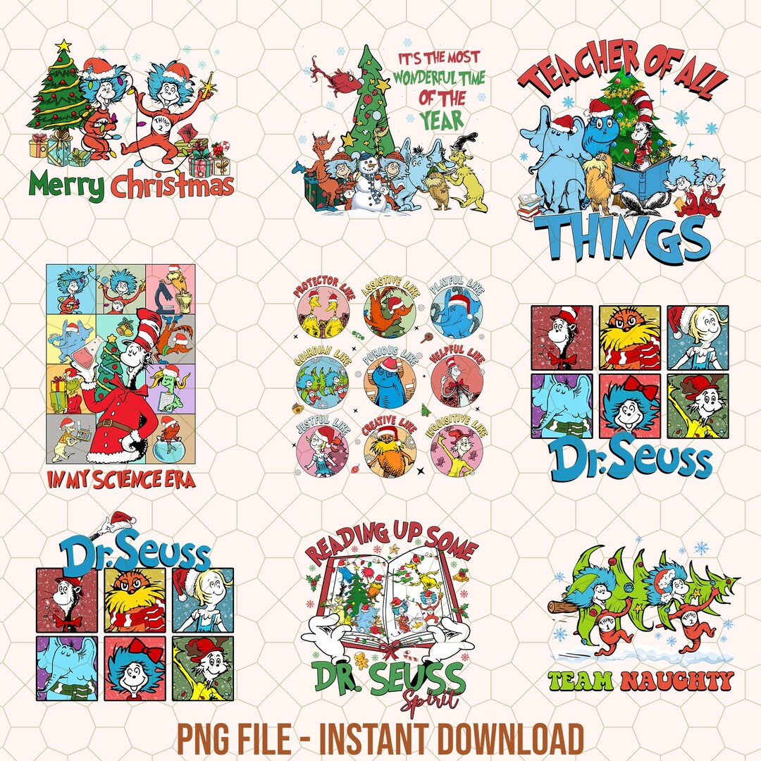 Dr Seuss Png Bundle, Cat in Hat Png, Green Eggs and Ham Png, Dr Seuss ...