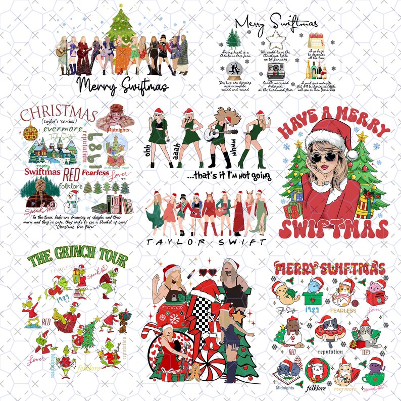 20 Swiftimas Png Bundle, Merry Swiftmas Png, Swiftmas Png, TS Family ...