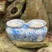 White Blue Cobalt Double African Violet Pot, Self Watering, Ceramic ...
