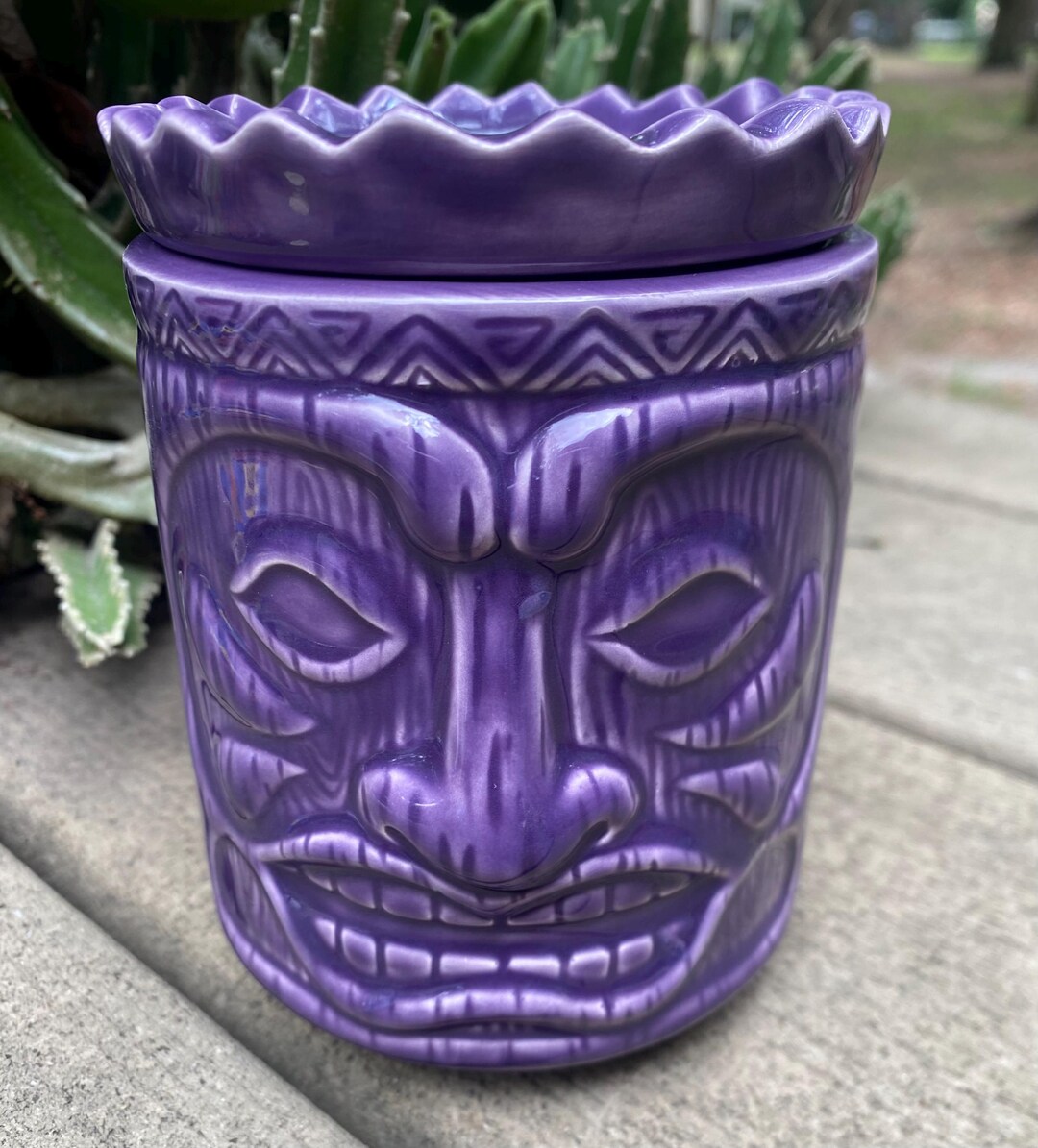 African Violet Planter, Tiki, Violet Pot, Regular Size, Purple ...