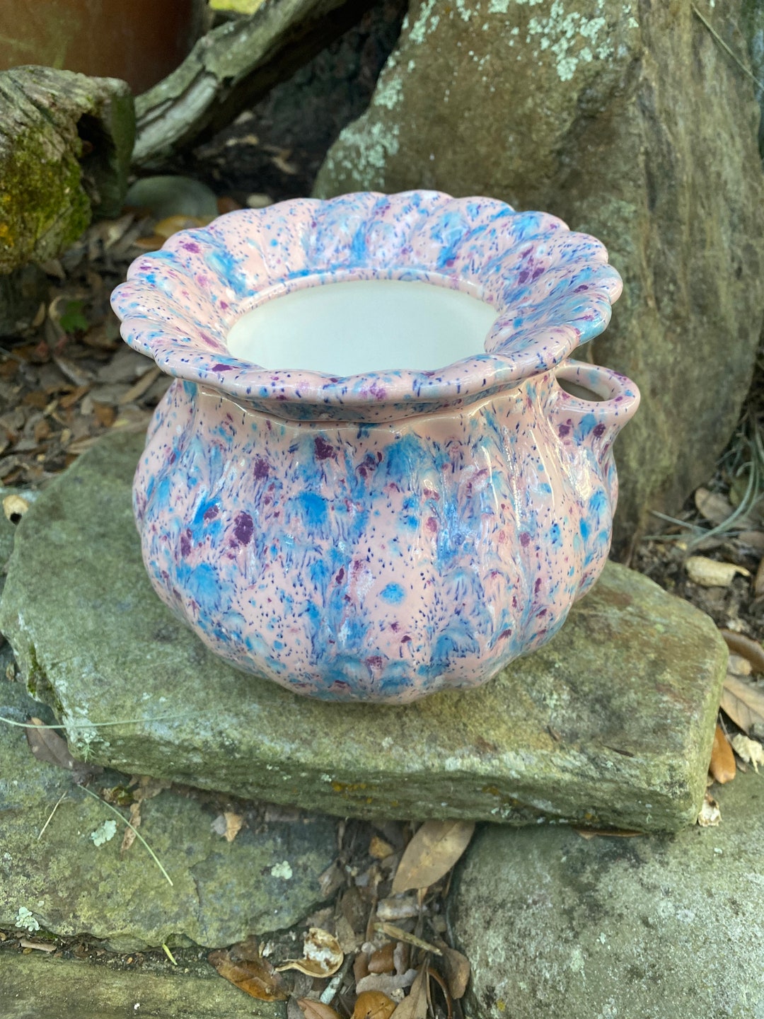 African Violet Pot, Fluted, Pink, Blue, Amethyst, White, Self Watering ...