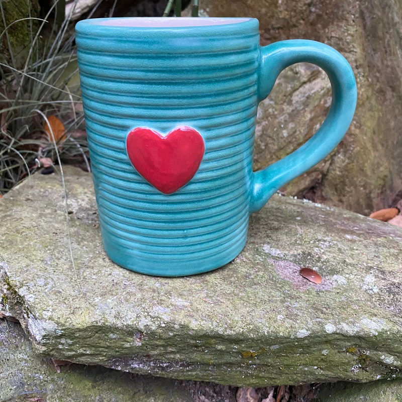 Red Heart Mug - Etsy