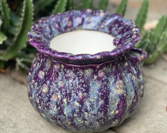 African Violet Pot, Fluted, Purple, Sage, Moss, Self Watering, Modern ...