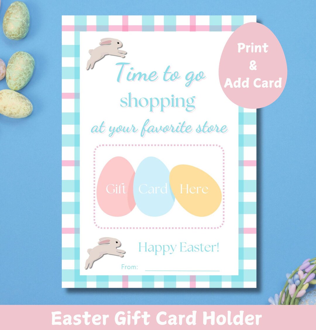 Easter Gift Card Holder Printable, Perfect for Teens, Teachers ...