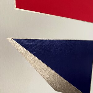 Abstract Cubism Heart Original Acrylic Painting on Canvas Suprematism ...