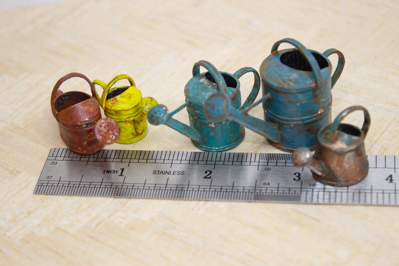 Miniature Watering Can – 1:12 Scale Dollhouse Garden Accessory - Etsy